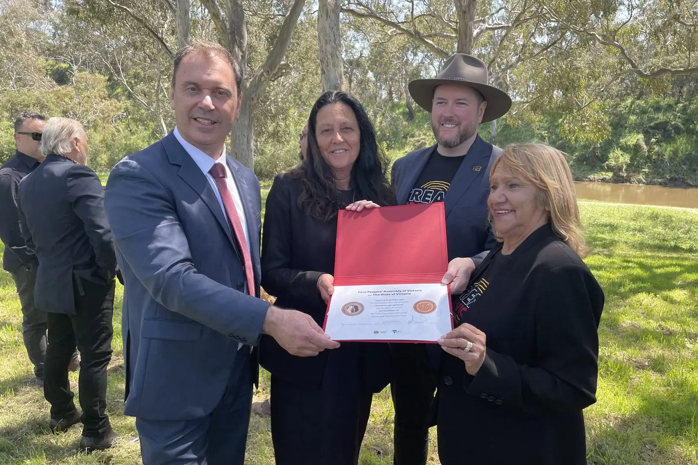 Aunty Geraldine leads historic treaty agreement