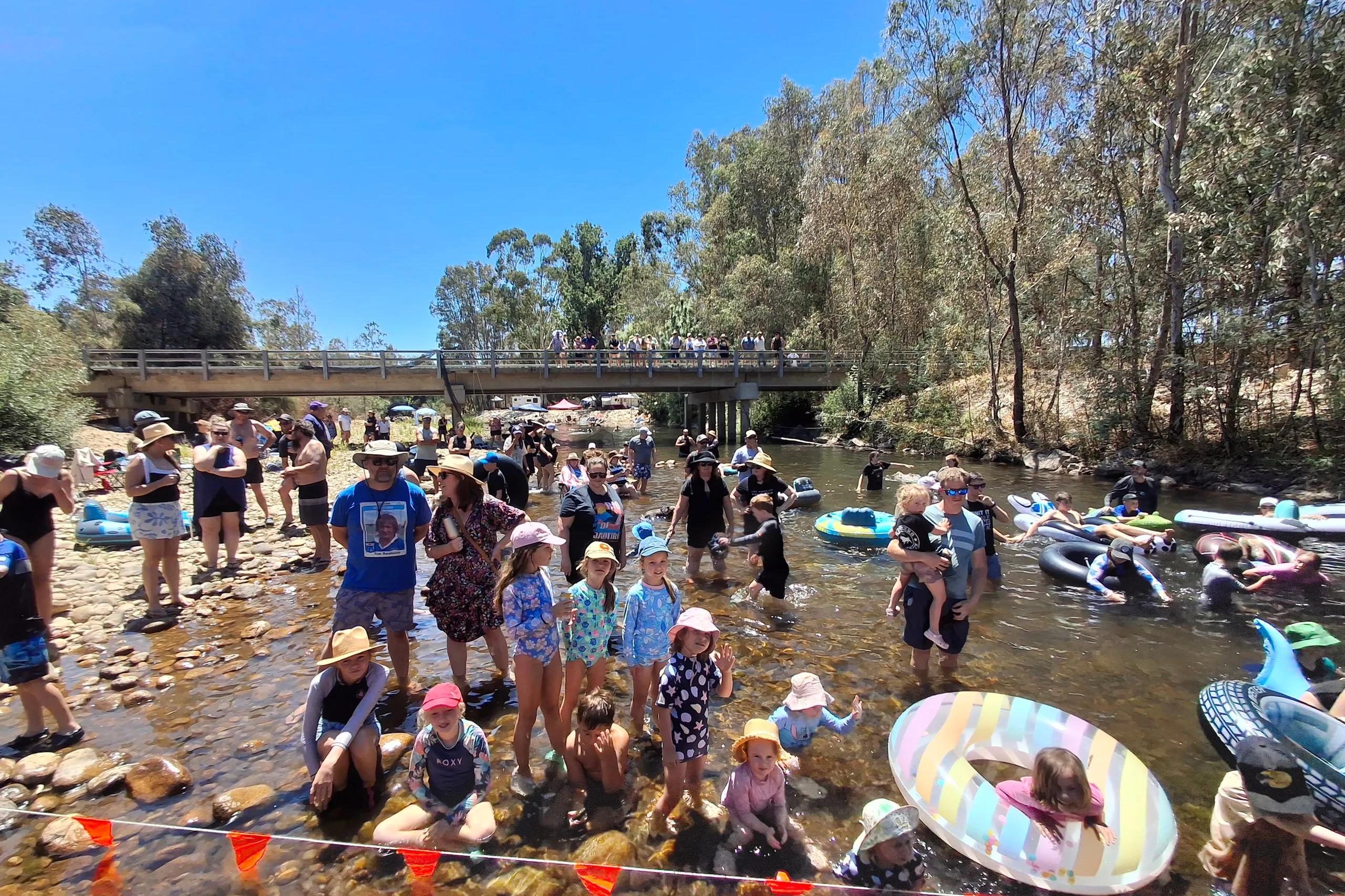 Family fun as ducks race in the King River Rubber Duck Regatta